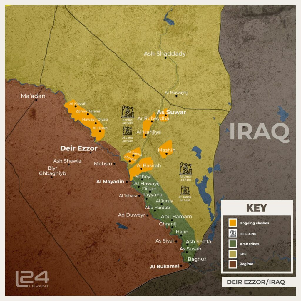 Control Map of Deir Ezzor After Recent Developments Between SDF and ...