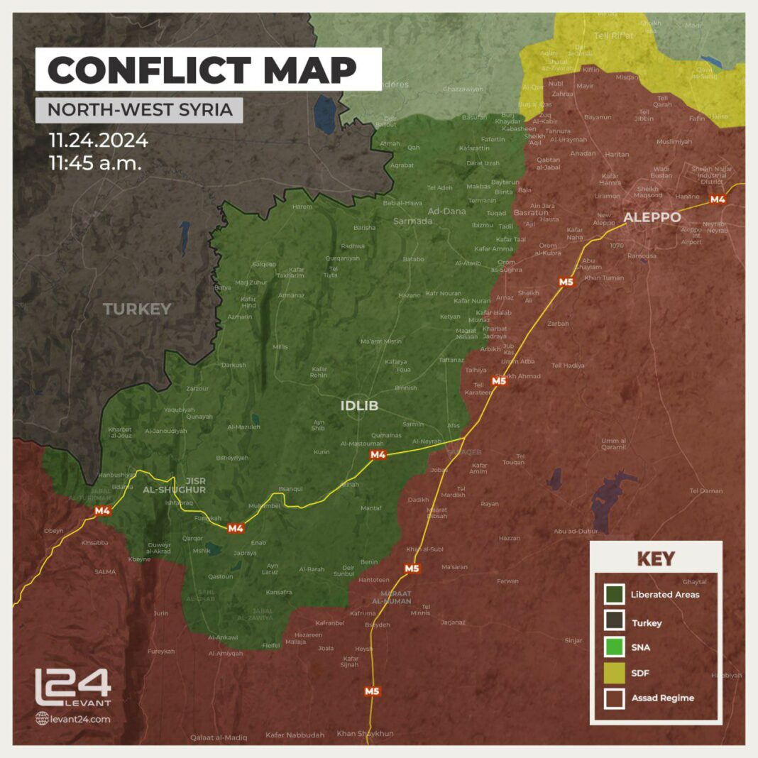 Syria Conflict Map - levant24