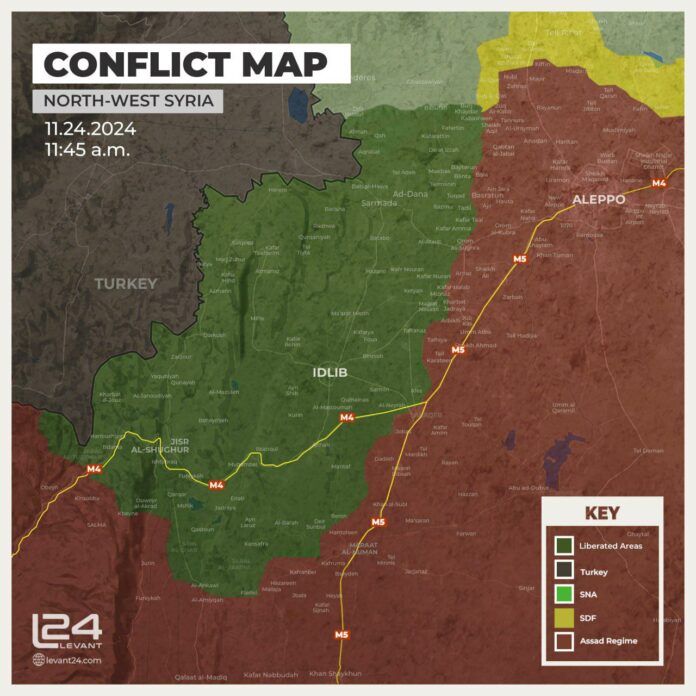 Syria Conflict Map - levant24