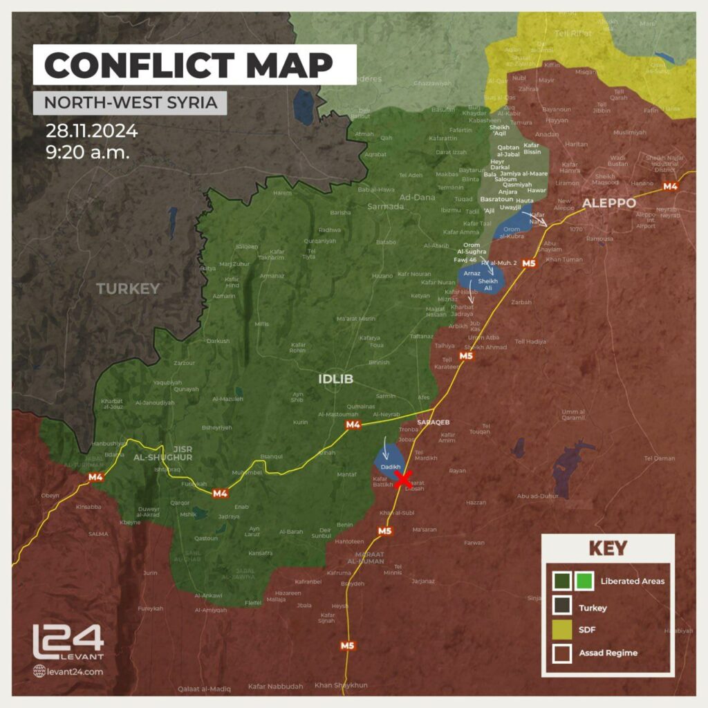Syria Conflict Map - levant24