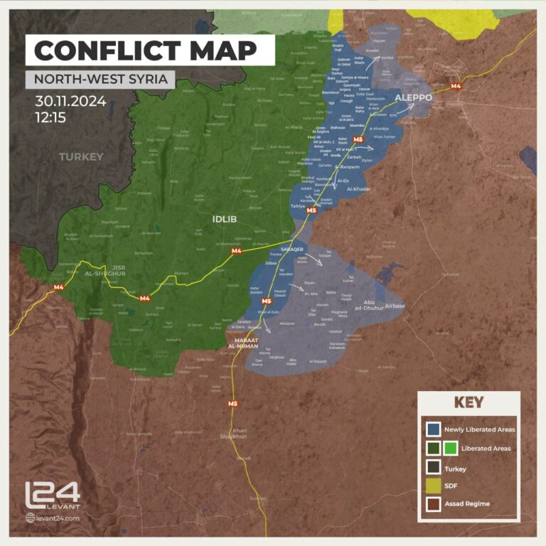 Syria Conflict Map - levant24