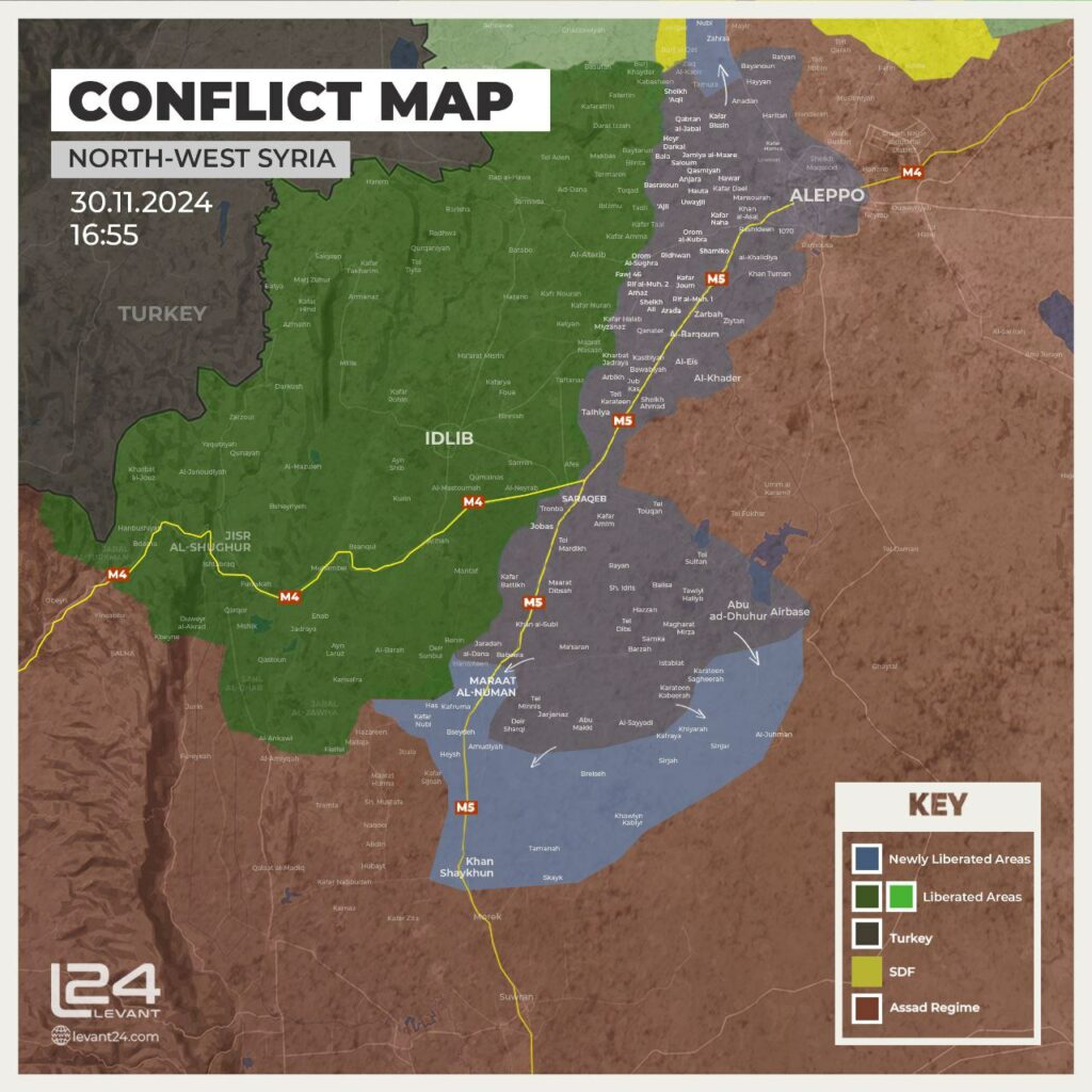 Syria Conflict Map - levant24
