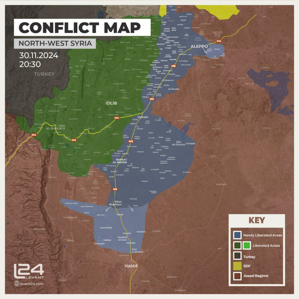 Syria Conflict Map - levant24