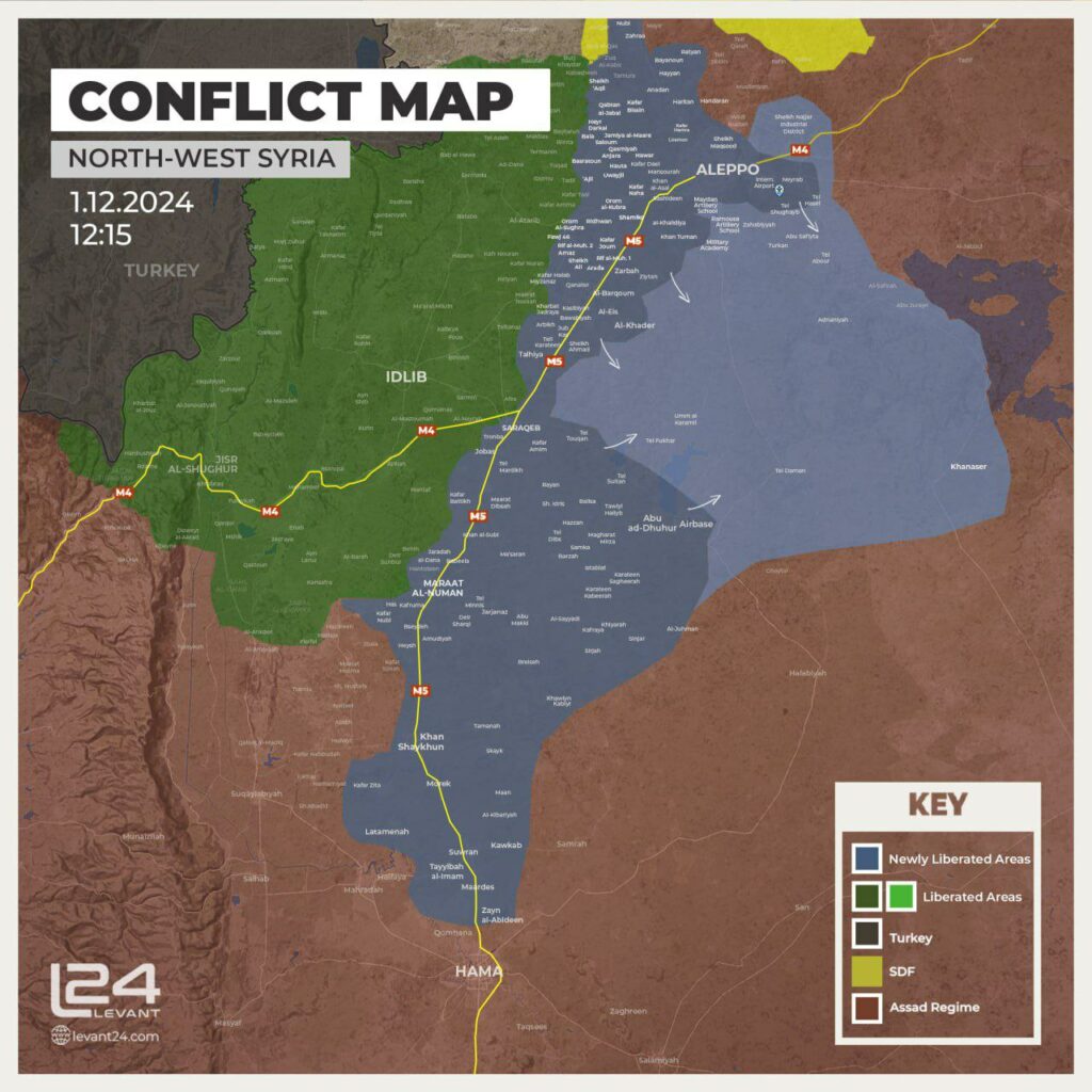 Syria Conflict Map - levant24