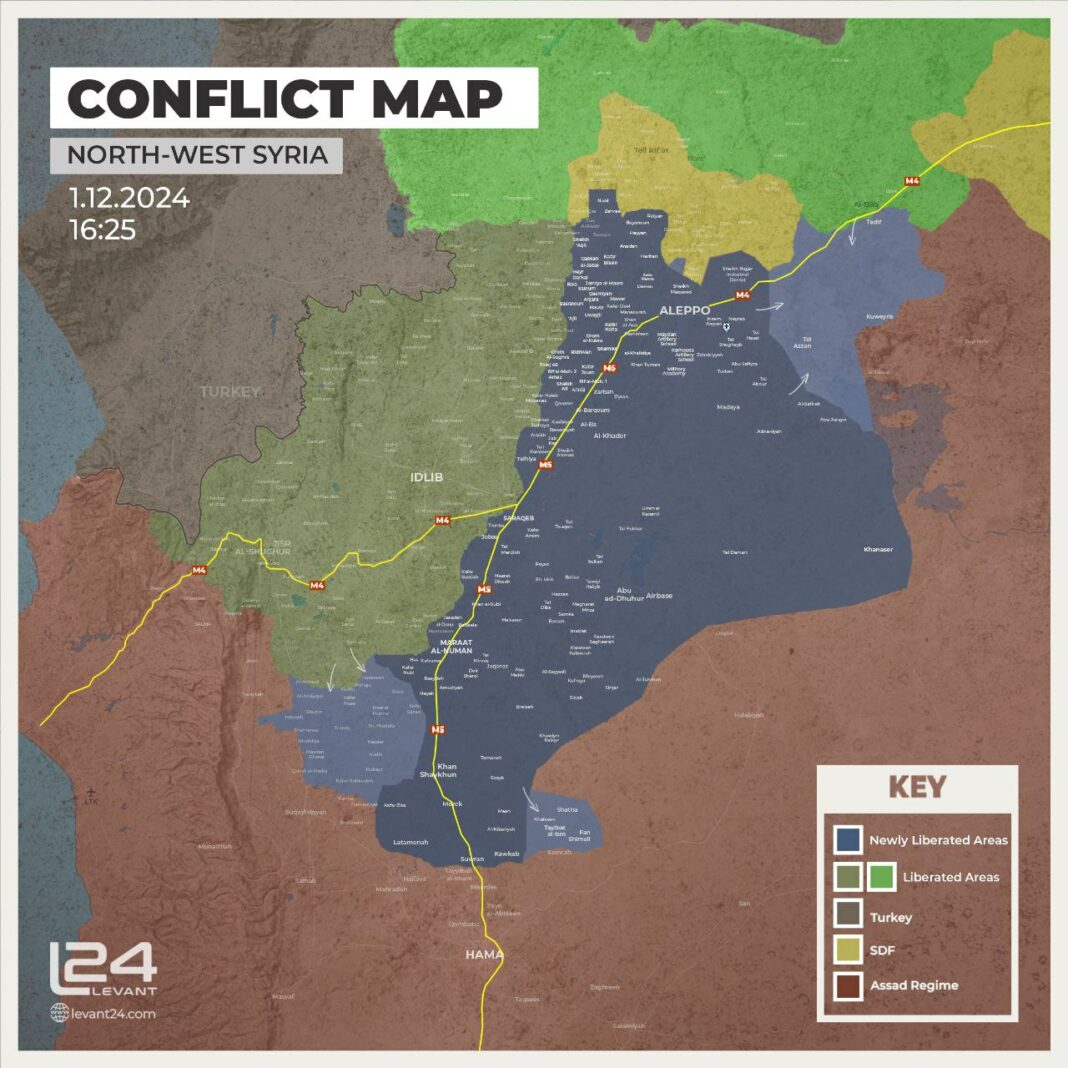 Syria Conflict Map - levant24