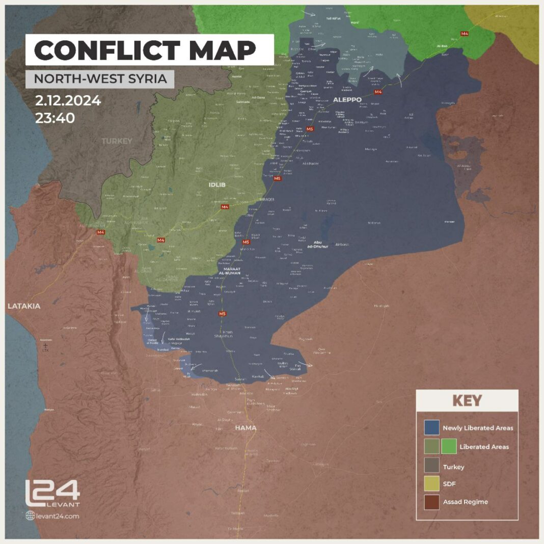 Syria Conflict Map - levant24