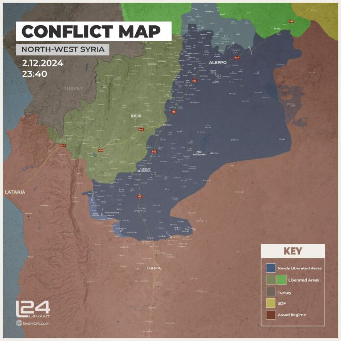 Syria Conflict Map - levant24