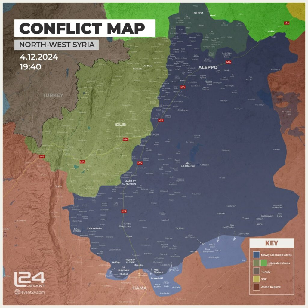 Syria Conflict Map - levant24