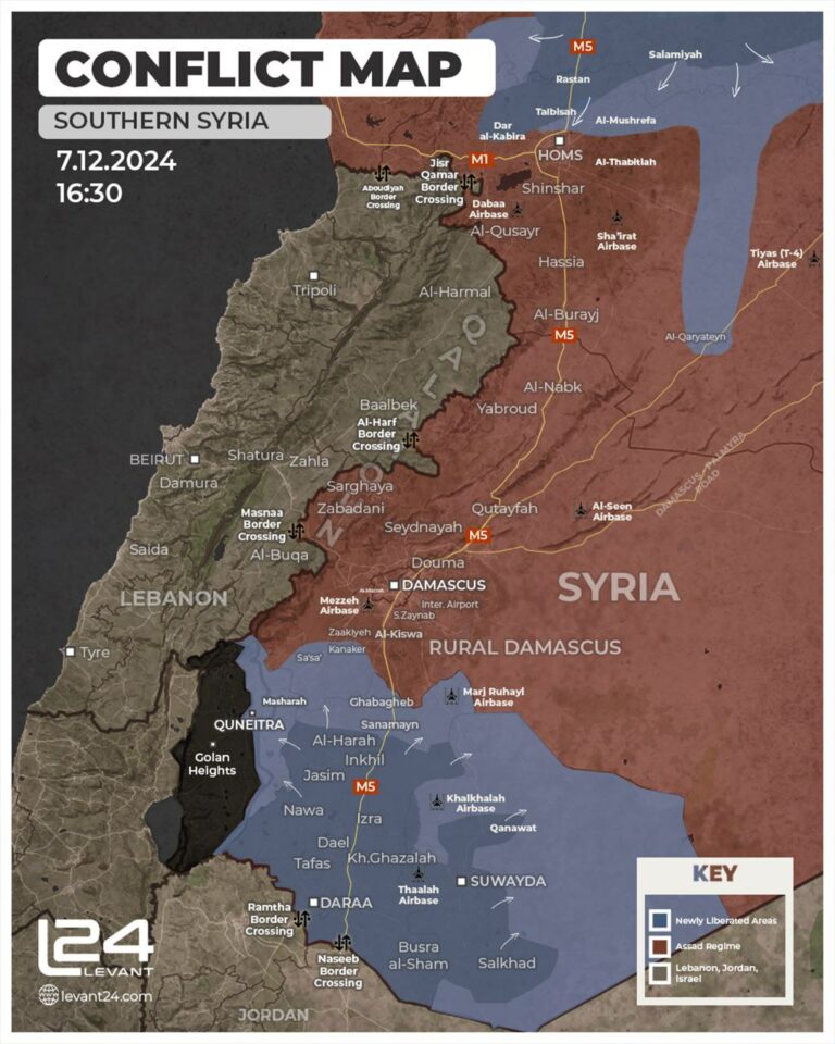 Syria Conflict Map - levant24