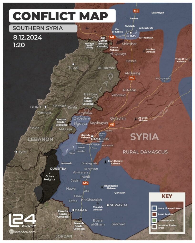 Syria Conflict Map - levant24